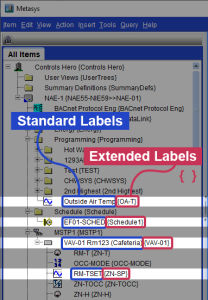 Metasys Standard Labels vs Extended Labels – What’s the Difference ...